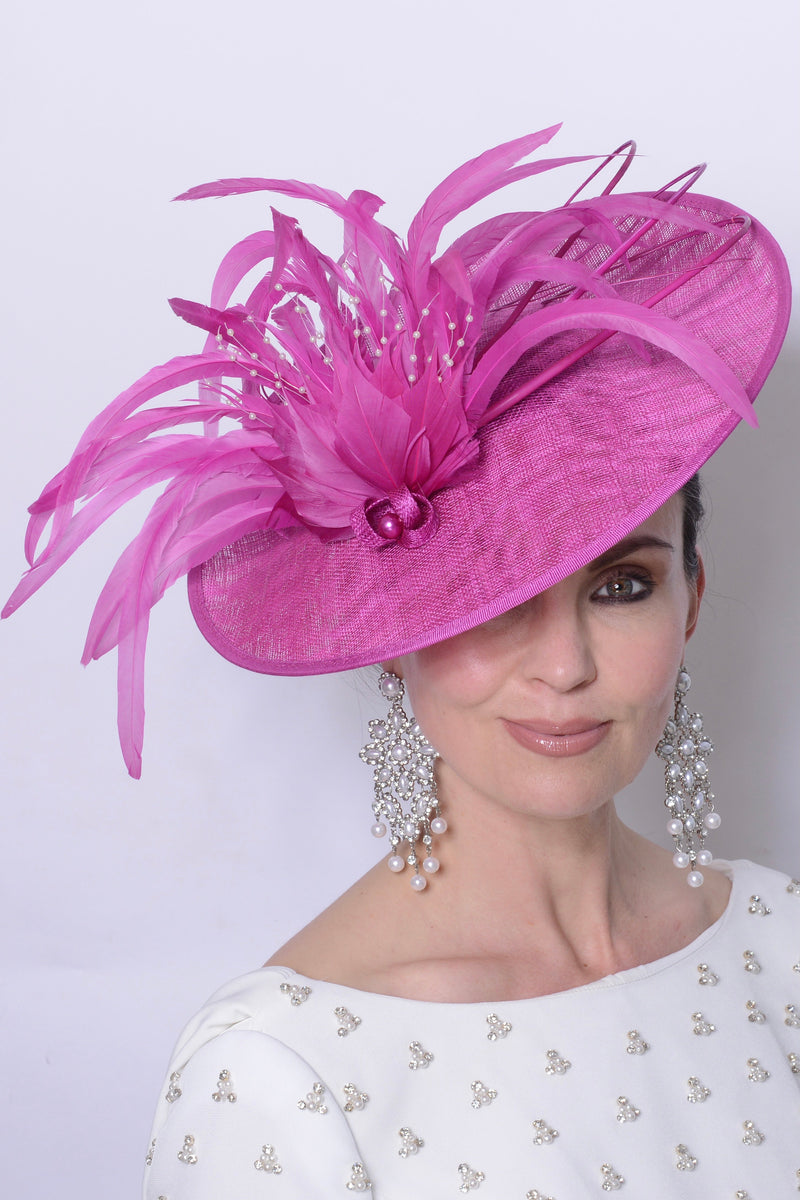 Nigel Rayment Hat - Style 44 - Magenta | Wedding Hat